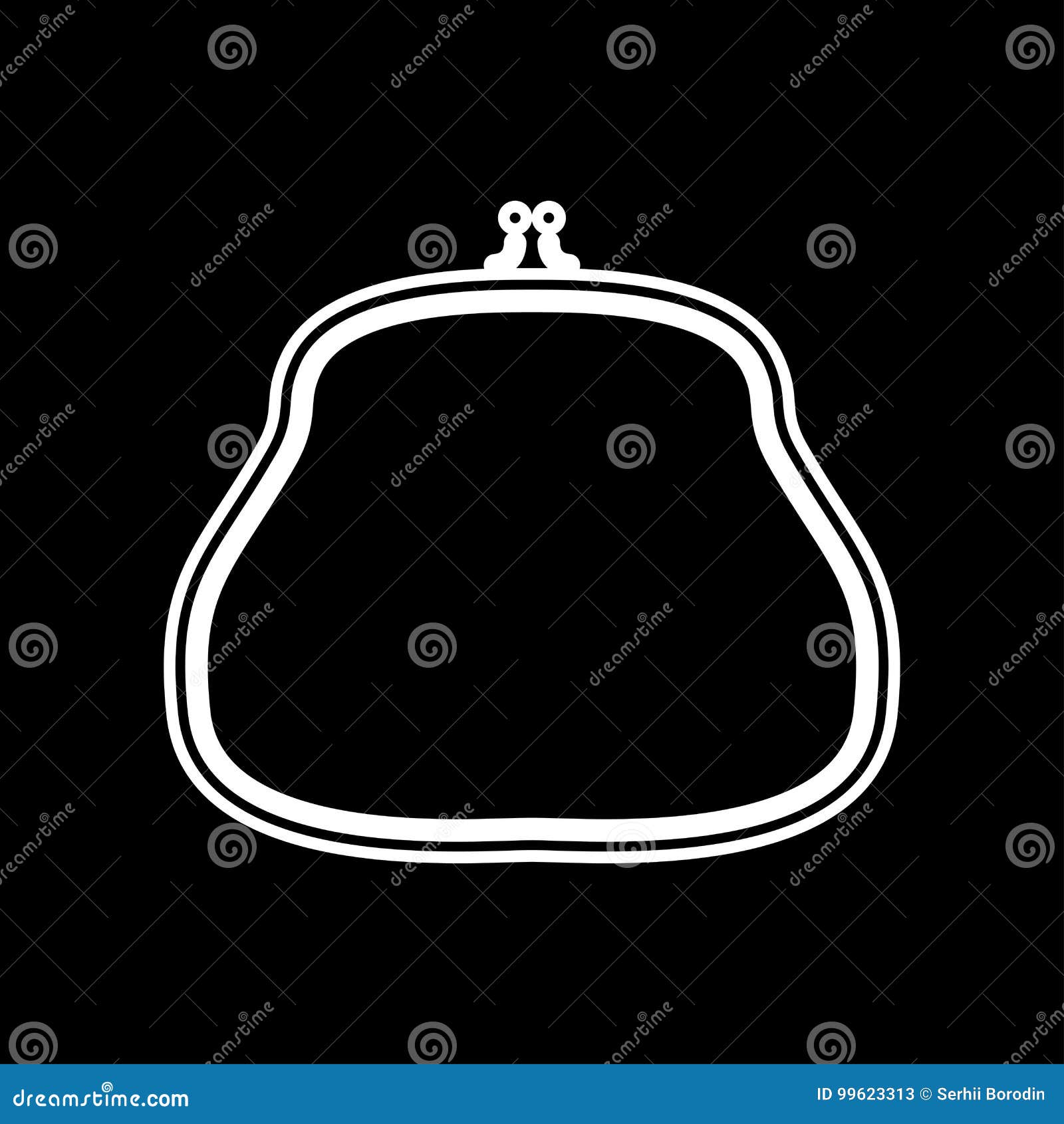 Purse icon. stock vector. Illustration of femininity - 99623313