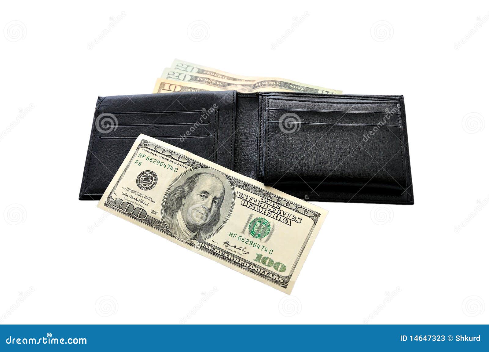 Purse with money stock image. Image of dollar, purse - 14647323