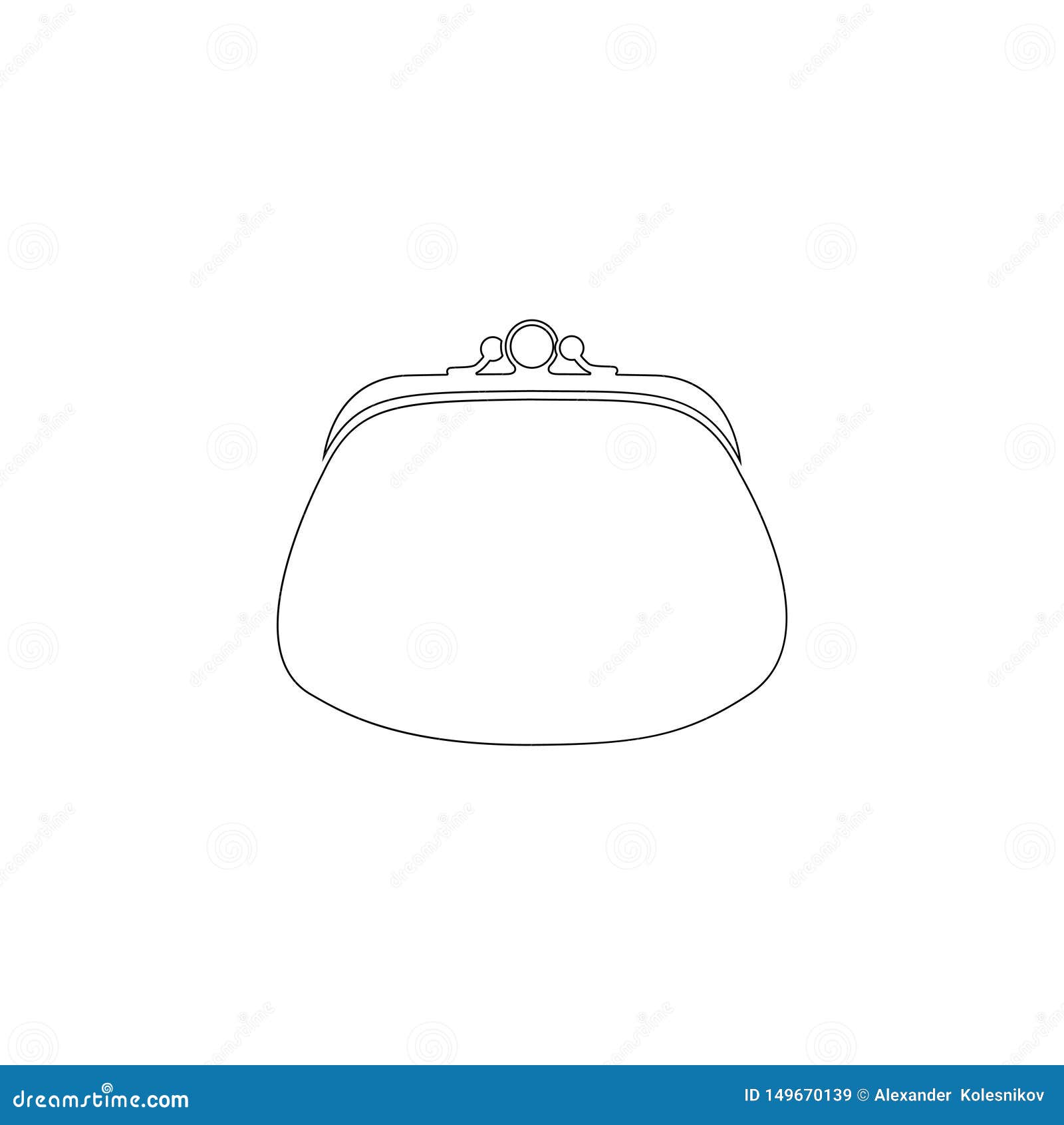 Purse. flat vector icon stock vector. Illustration of coin - 149670139