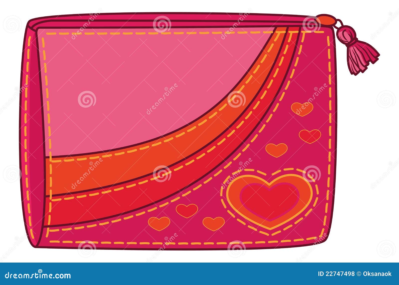 Purse with Valentine Hearts Stock Vector - Illustration of isolated ...