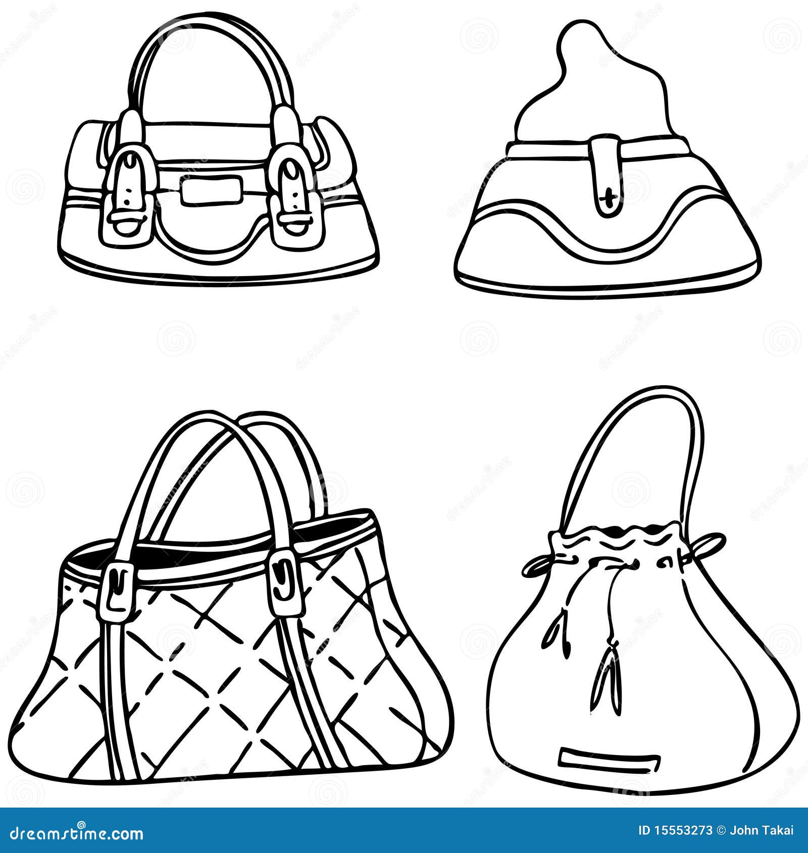 Purses stock vector. Illustration of handbag, purse, clip - 15553273