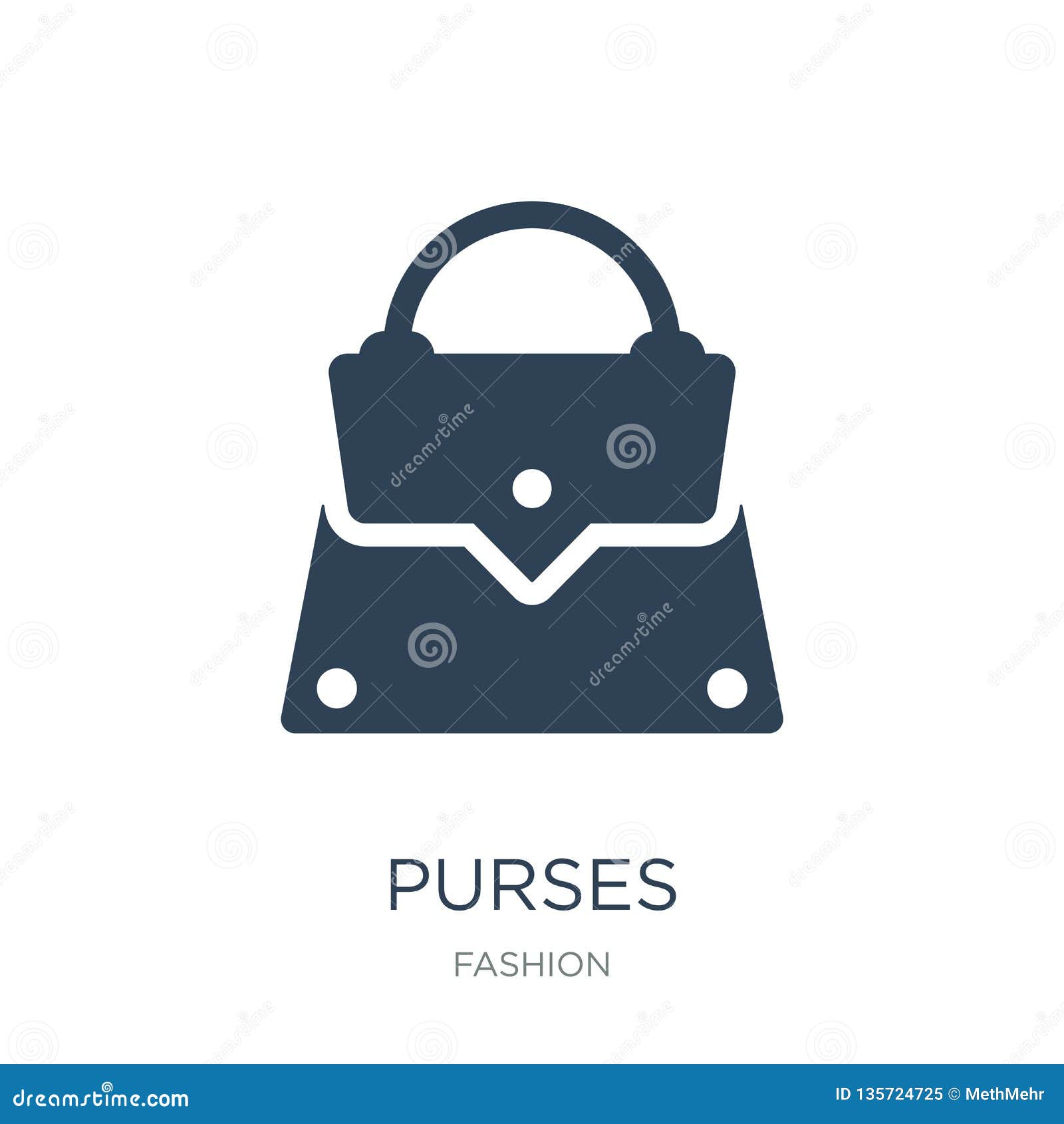 Purses Icon in Trendy Design Style. Purses Icon Isolated on White ...