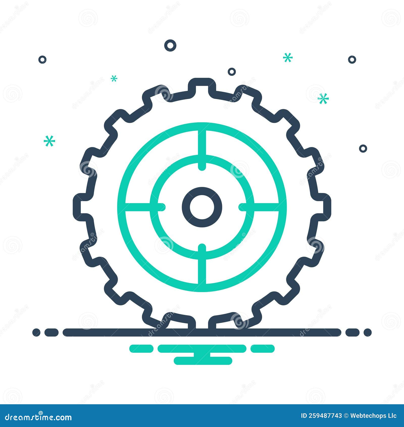 Mix Icon for Pursuit, Target and Accuracy Stock Vector - Illustration ...