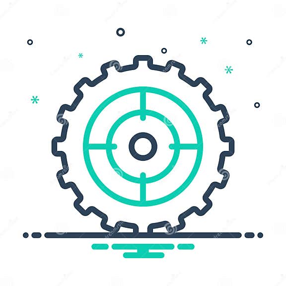 Mix Icon for Pursuit, Target and Accuracy Stock Vector - Illustration ...