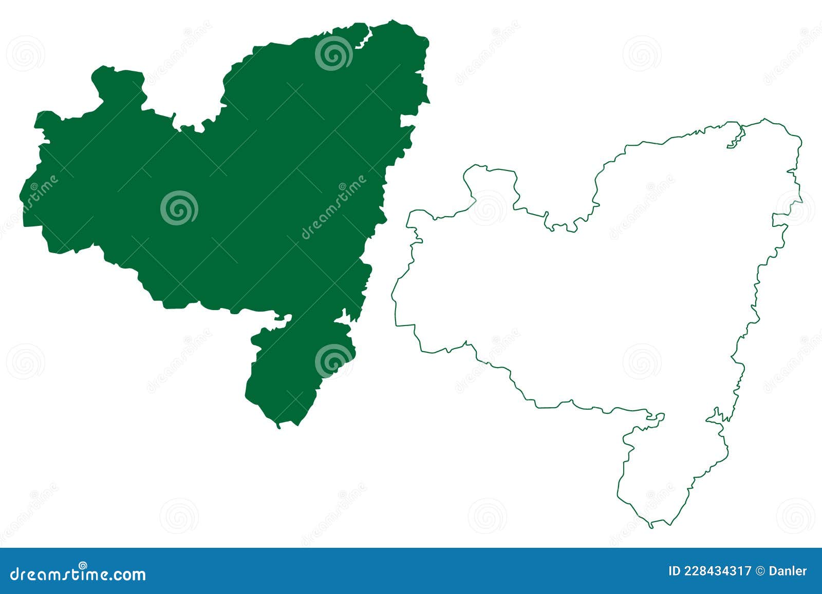 Purulia District West Bengal State, Republic of India Map Vector ...