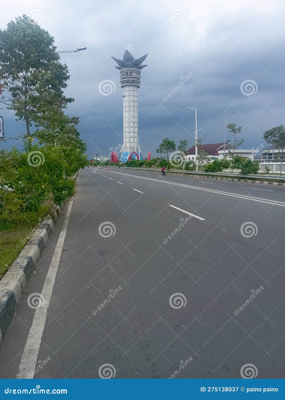 Purwokerto Lotus Tower, Central Java Stock Image - Image of lotus ...