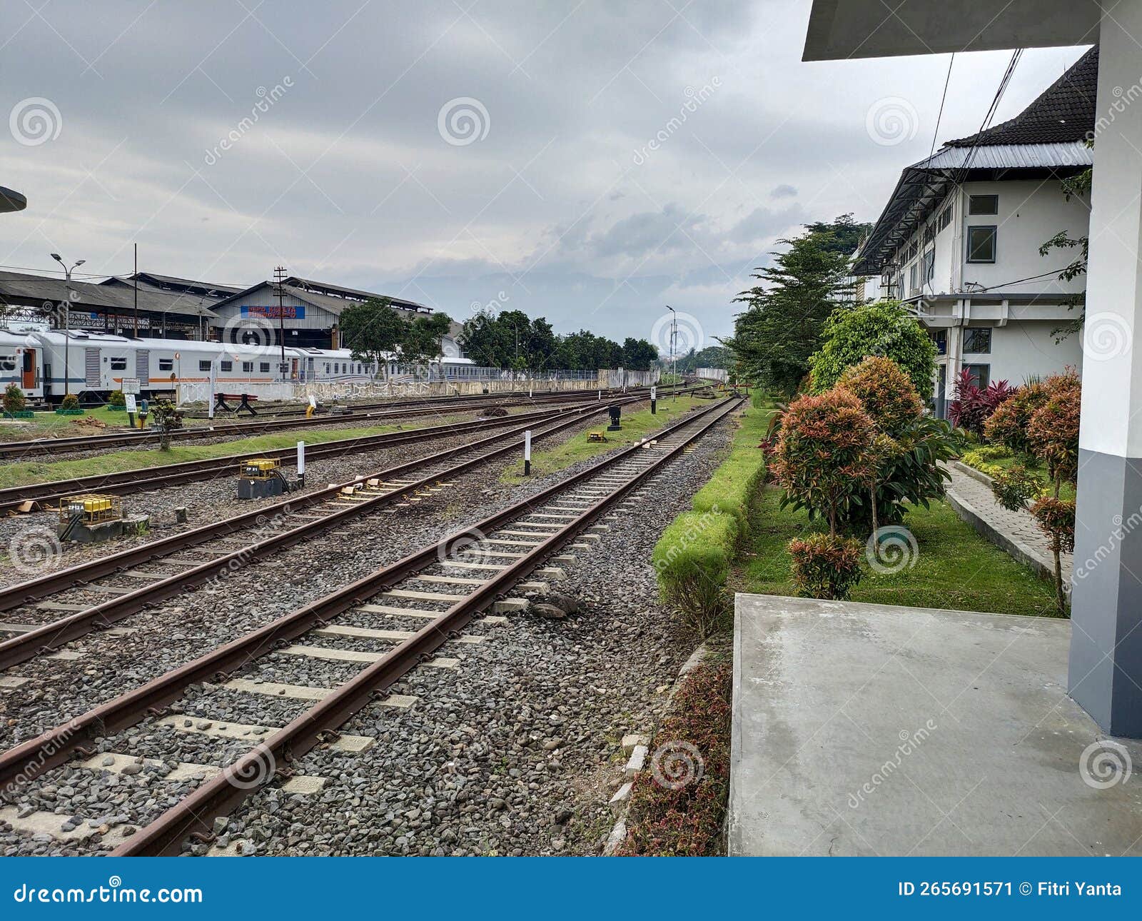 Purwokerto Train Station Buildings Stock Image - Image of locomotive ...