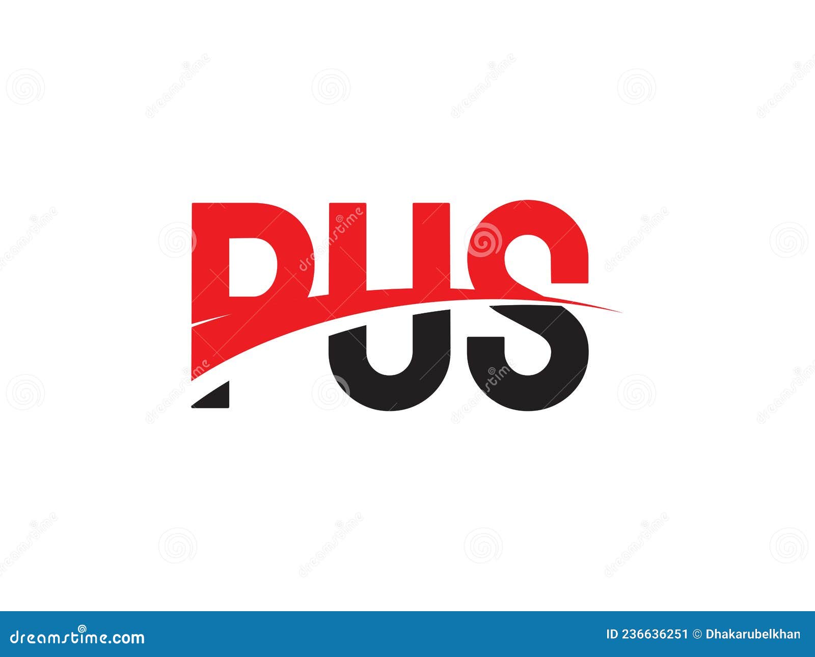 PUS Letter Initial Logo Design Vector Illustration Stock Vector ...