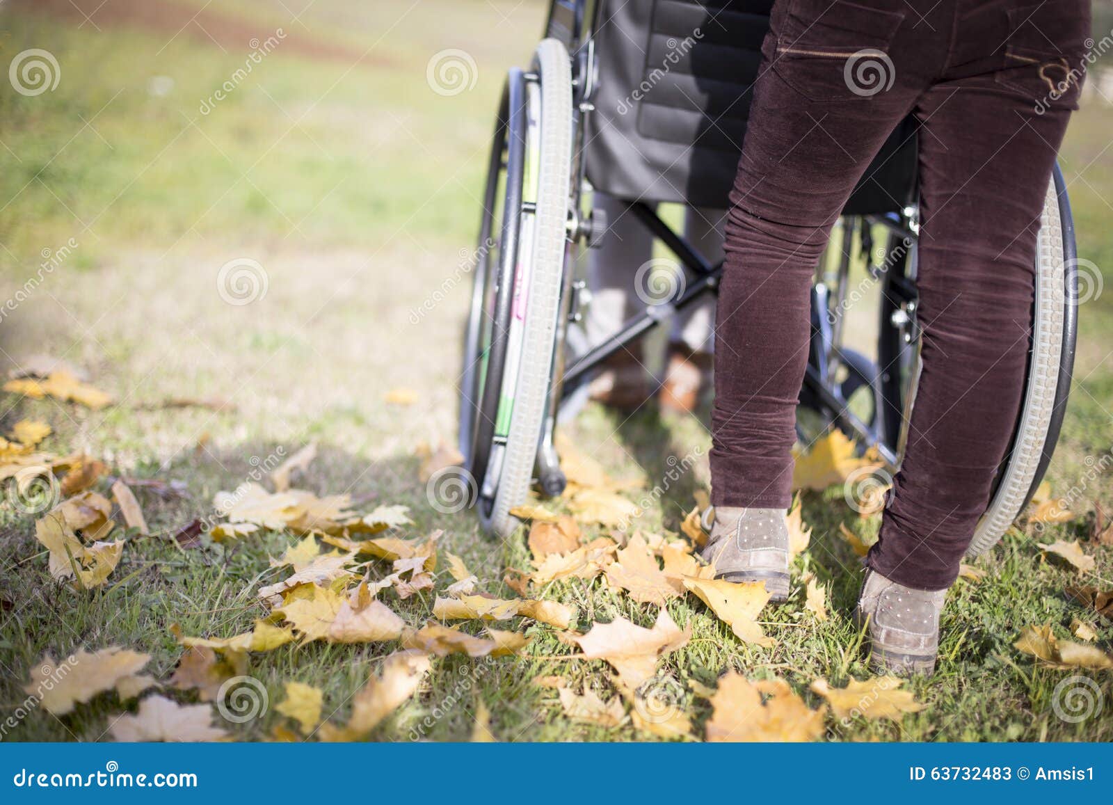 Pusching rullstol fotografering för bildbyråer. Bild av rullstol - 63732483