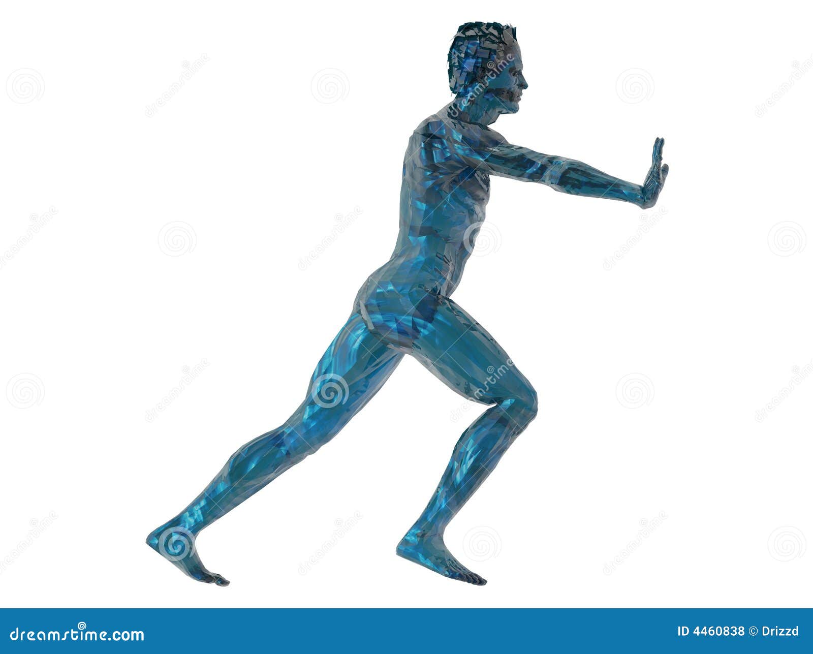 Push stock illustration. Illustration of blue, move, statue - 4460838