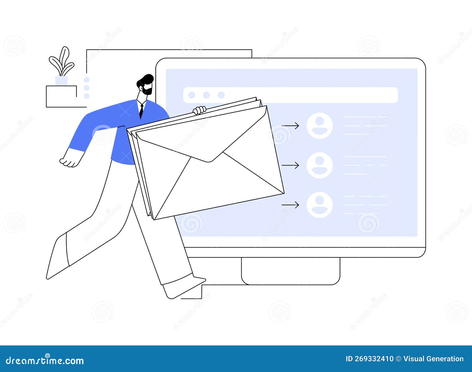 Push Advertising Abstract Concept Vector Illustration. Stock ...