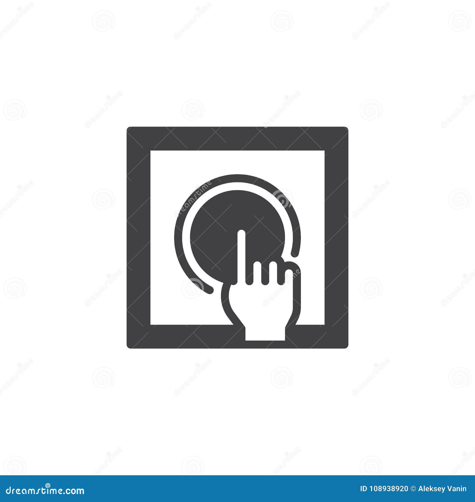 Push Alarm Button Icon Vector Stock Vector - Illustration of power ...