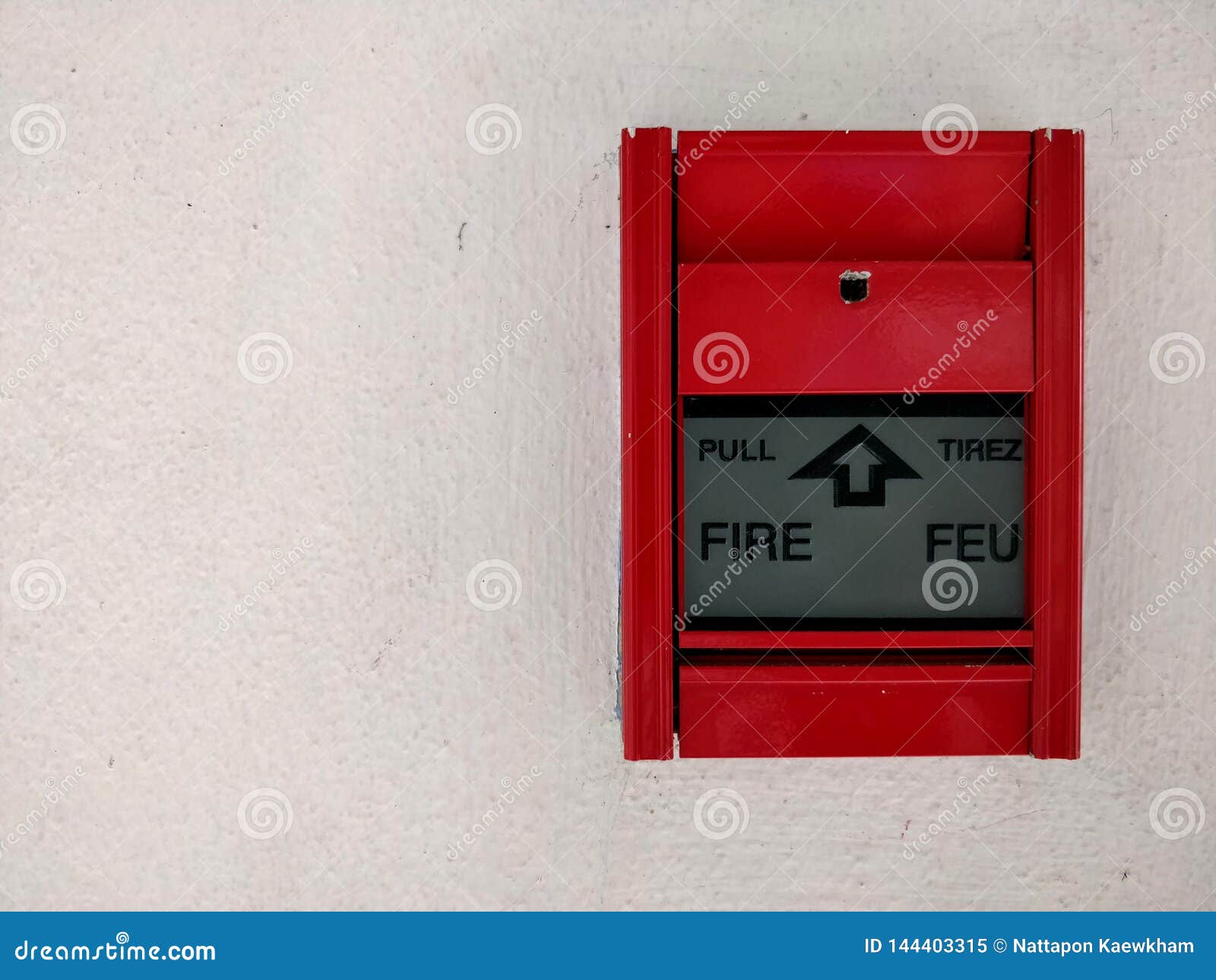 Pull alarm device stock image. Image of wall, alert - 144403315