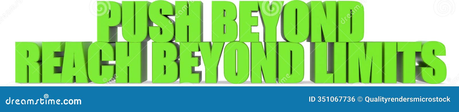 Push Beyond Your Limits. Inspirational Quotes Cartoon Vector ...