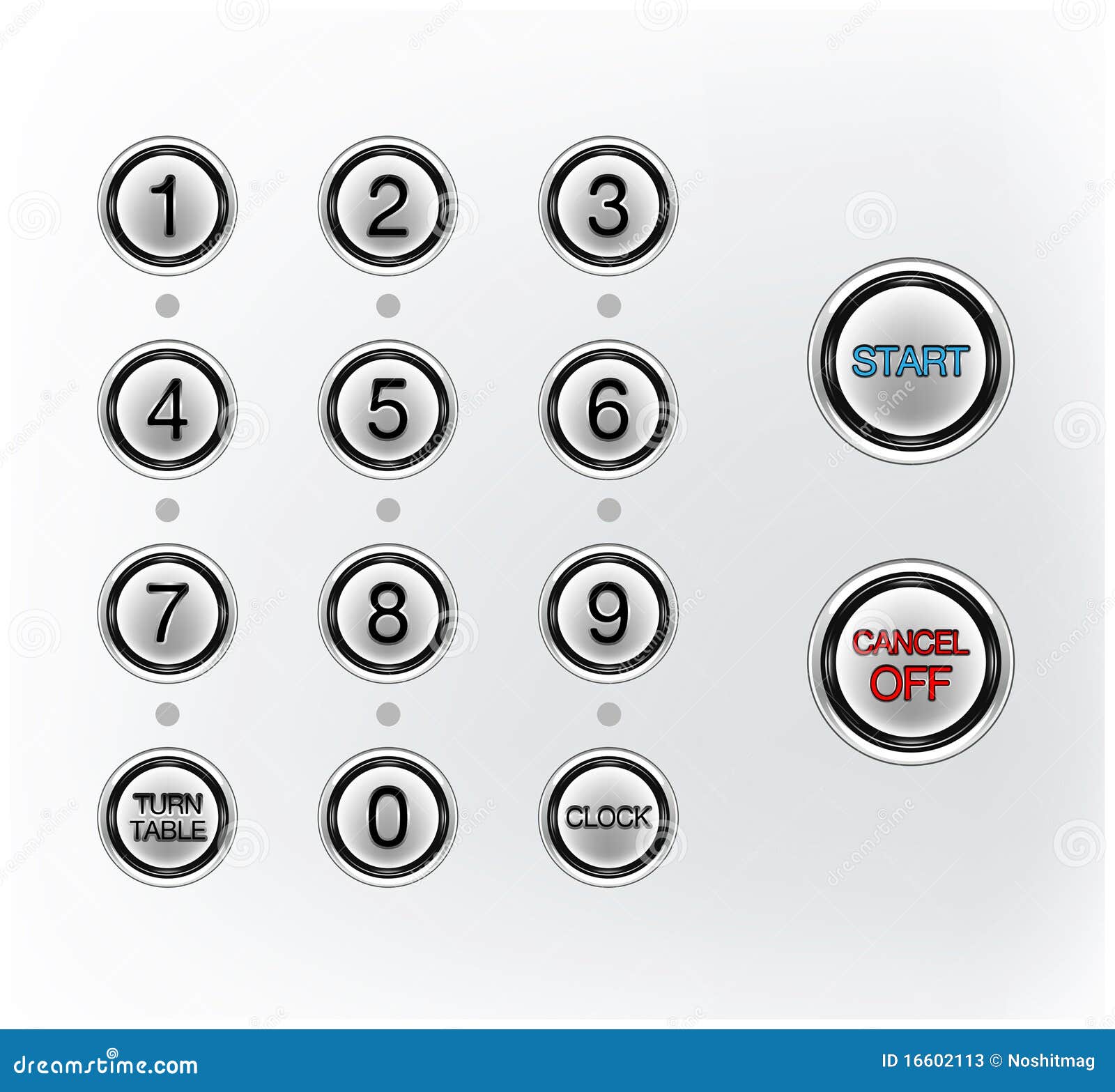 Push button stock vector. Illustration of automatic, carbon - 16602113