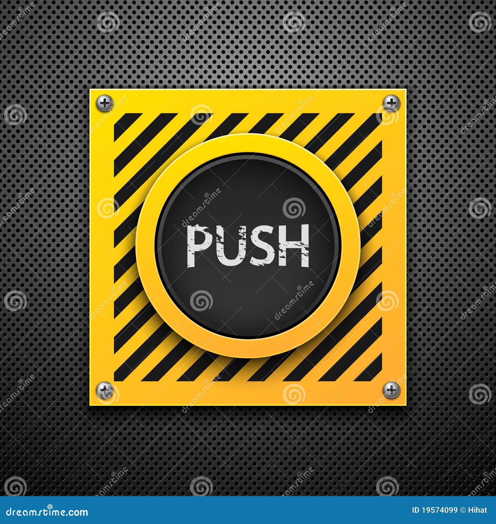Push button. stock vector. Illustration of click, easy - 19574099