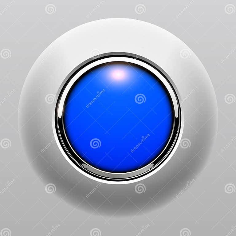 Push button blue stock vector. Illustration of circle - 131836139