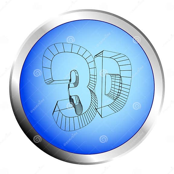 3D Blue Circle Push Button - Vector Stock Vector - Illustration of ...
