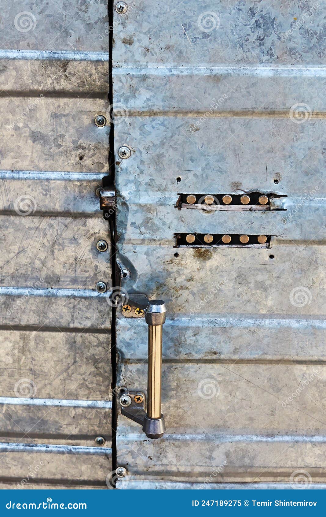 Push-button Combination Lock on a Metal Door Stock Image - Image of ...