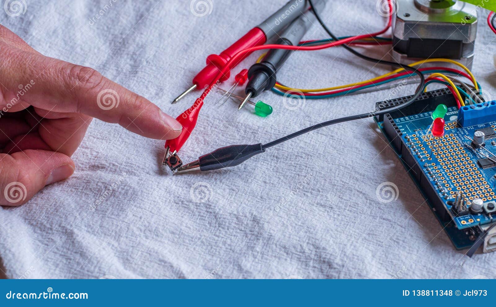 Push Button Component Used in Microcontroller Builds Stock Photo ...