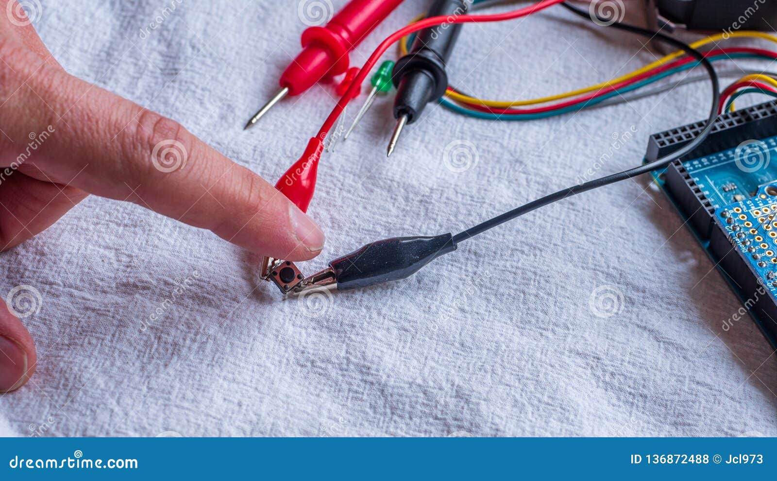 Push Button Component Used in Microcontroller Builds Stock Photo ...