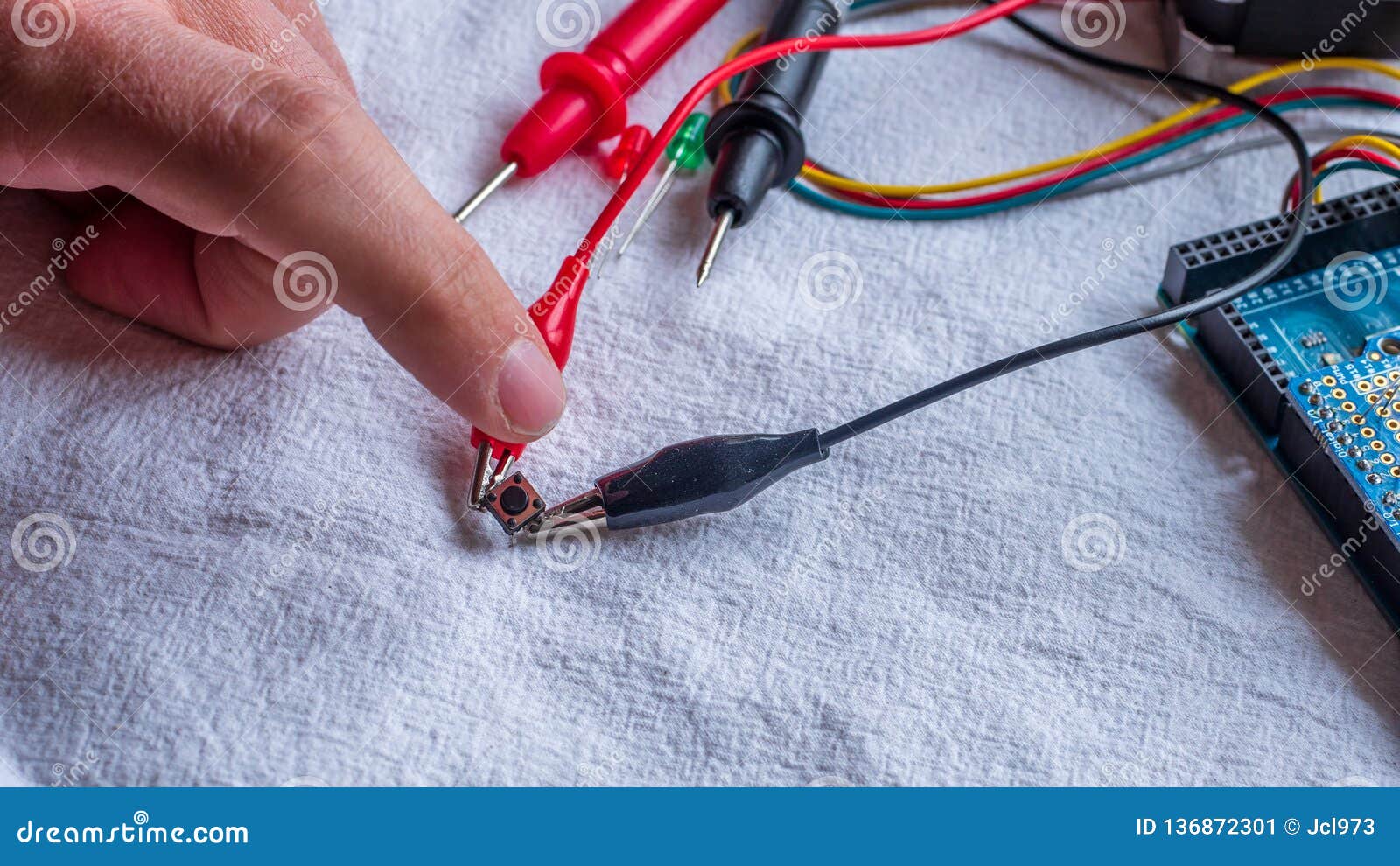 Push Button Component Used in Microcontroller Builds Stock Image ...