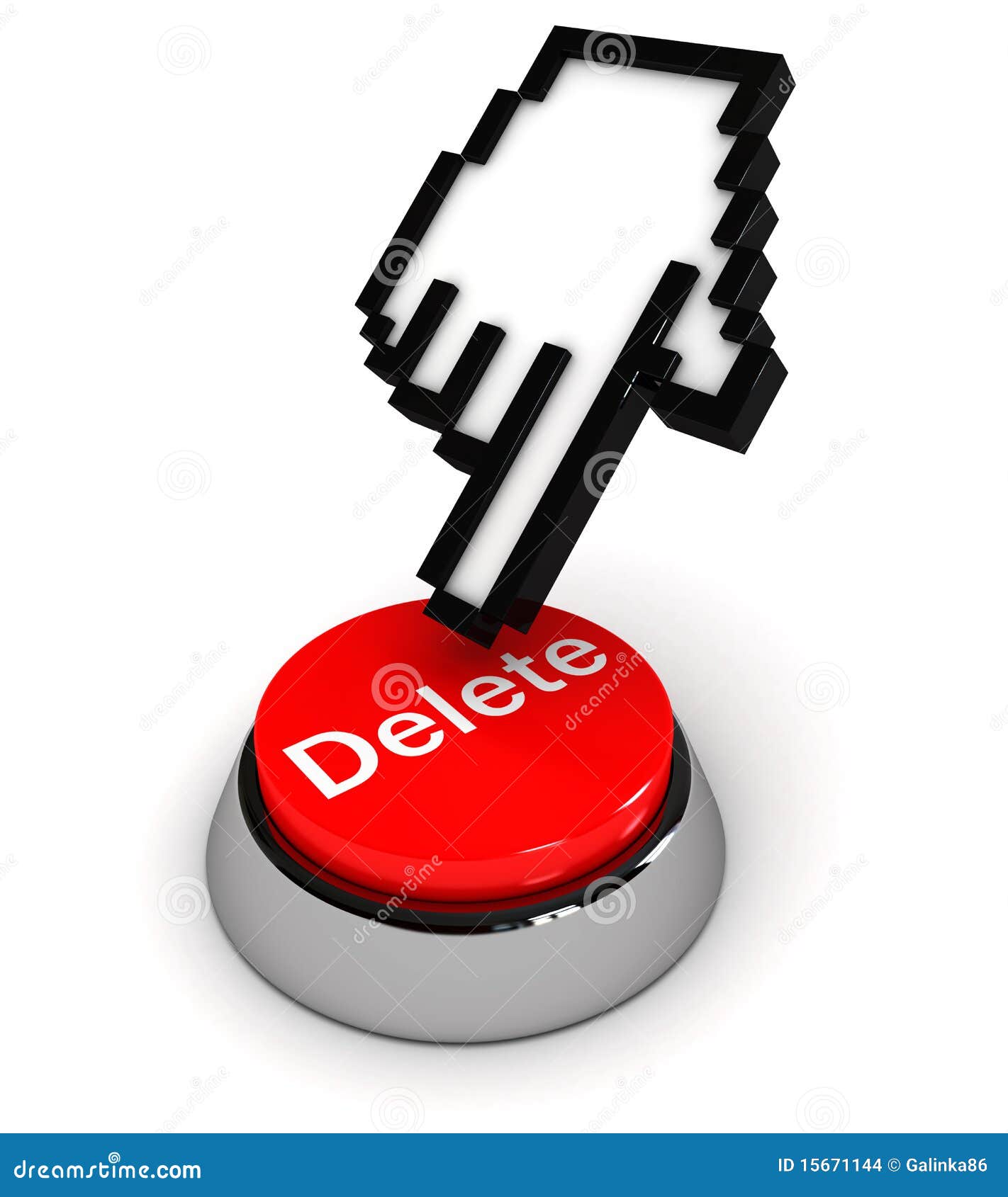 Push Button Concept stock illustration. Illustration of erase - 15671144