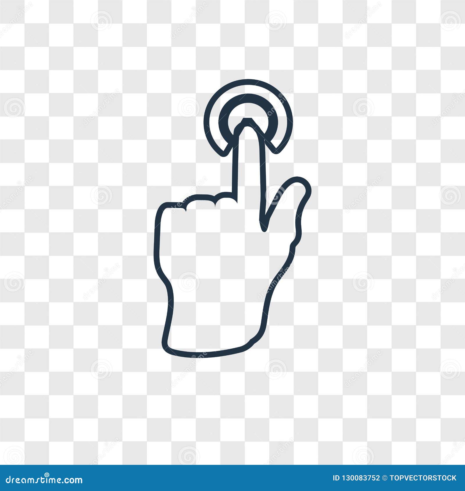 Push Button Concept Vector Linear Icon Isolated on Transparent B Stock ...