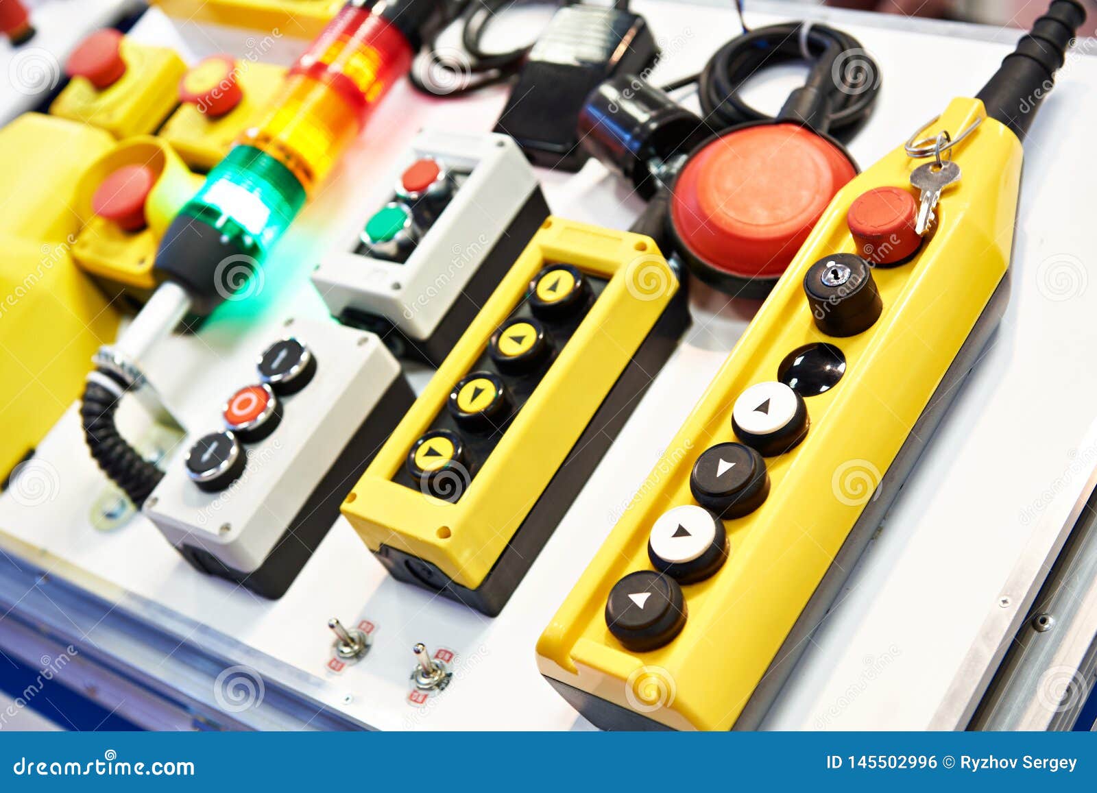 Push Button Control Panels for Electrical Stock Photo - Image of garage ...