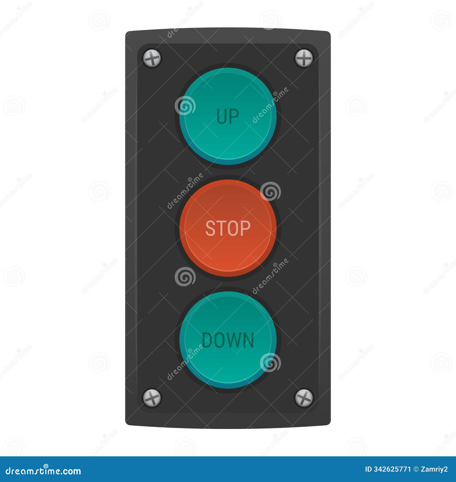 Push Button Control Station Stock Illustration - Illustration of energy ...