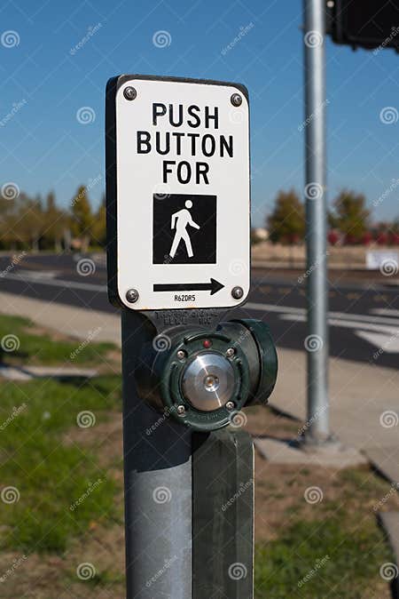 Push Button Crosswalk stock photo. Image of pedestrian - 62662726