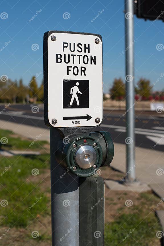 Push Button Crosswalk stock photo. Image of pedestrian - 62662726