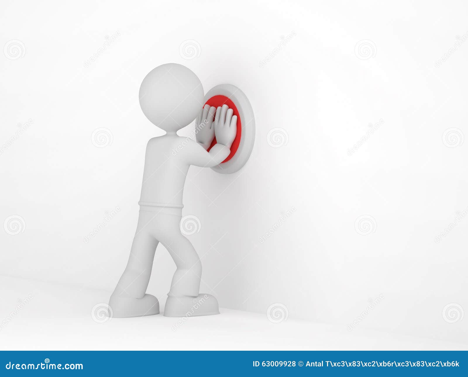 Push the button stock illustration. Illustration of button - 63009928