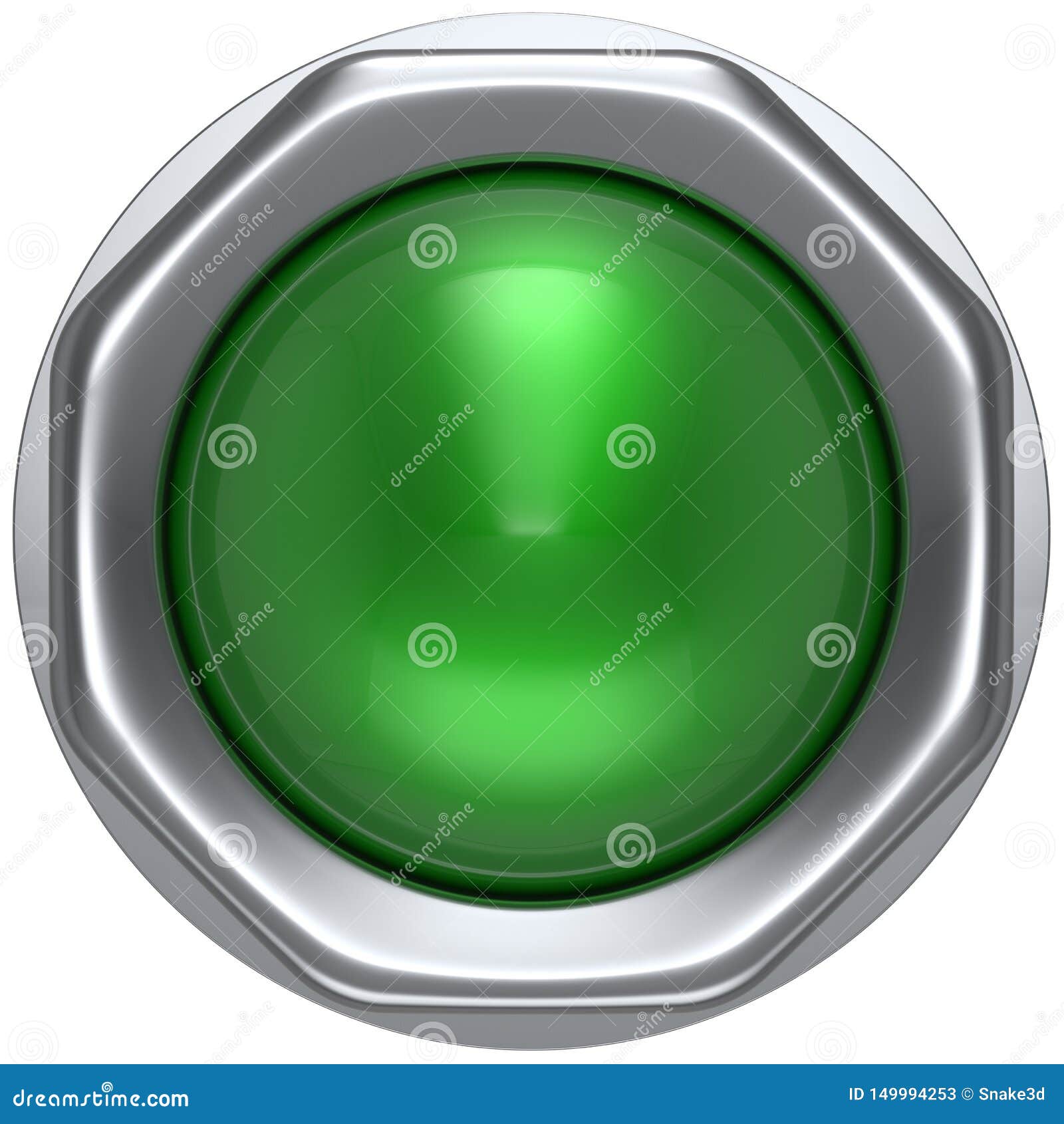 Push Button Green Indicator Activate Ignition Detector Lamp Stock ...