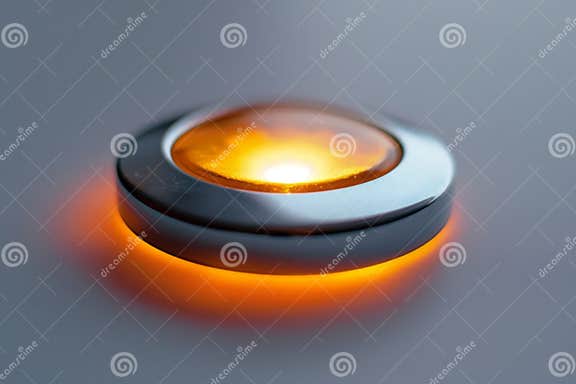 Warmly Lit Push-Button Close-Up Shot Stock Illustration - Illustration ...