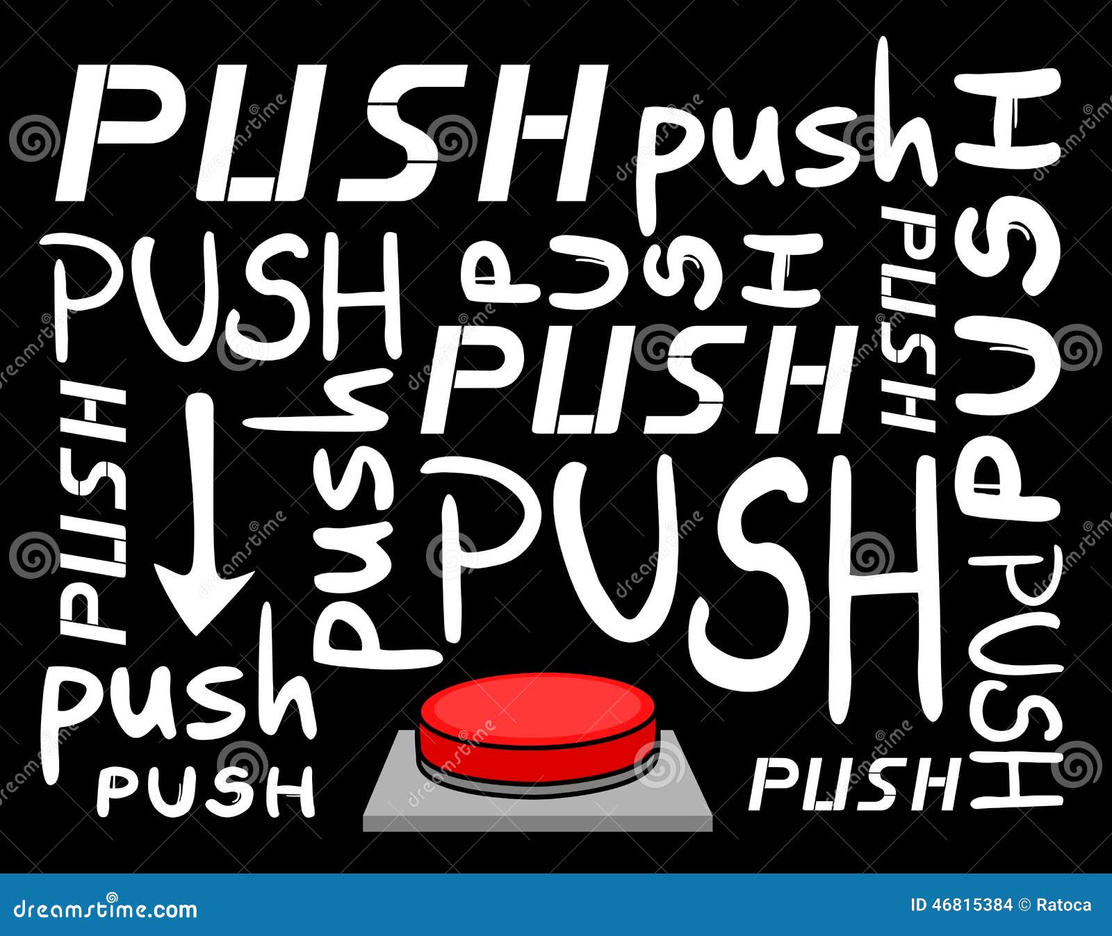 Push button message stock vector. Illustration of single - 46815384