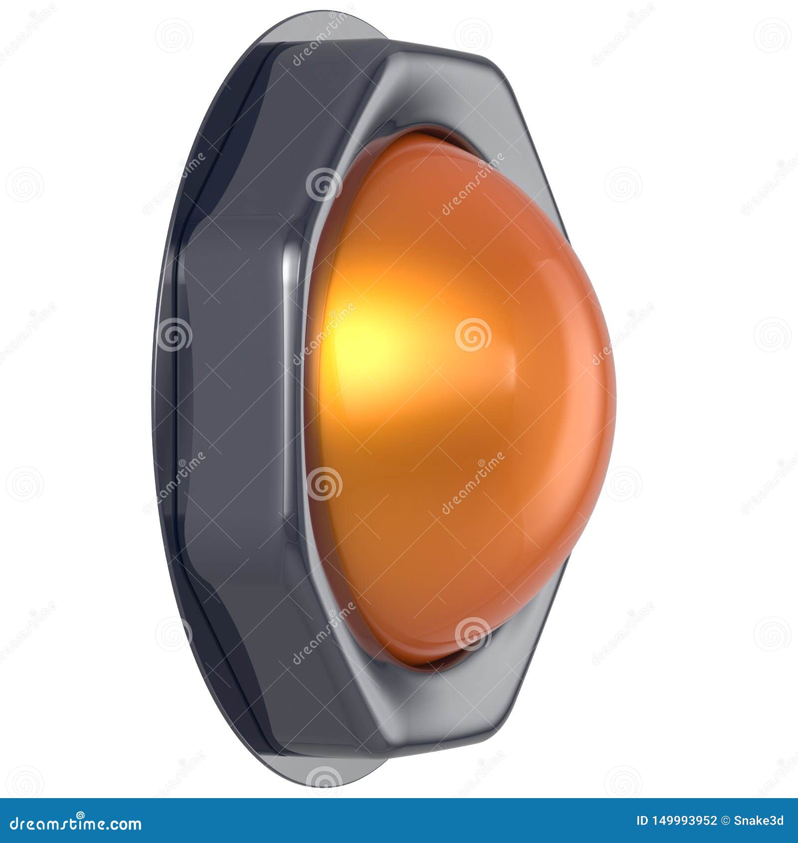 Push Button Orange Start Turn on Off Action Activate Switch Power Stock ...