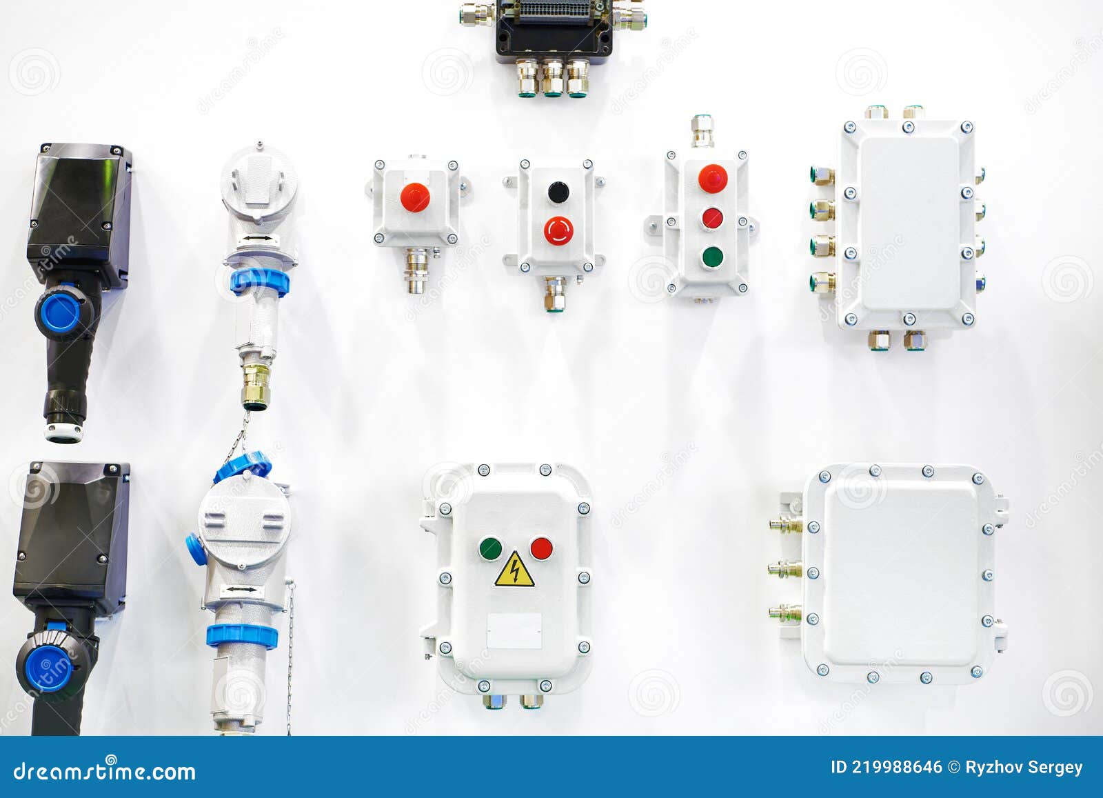 Push Button Panels and Commutation Explosion-proof Boxes Stock Photo ...