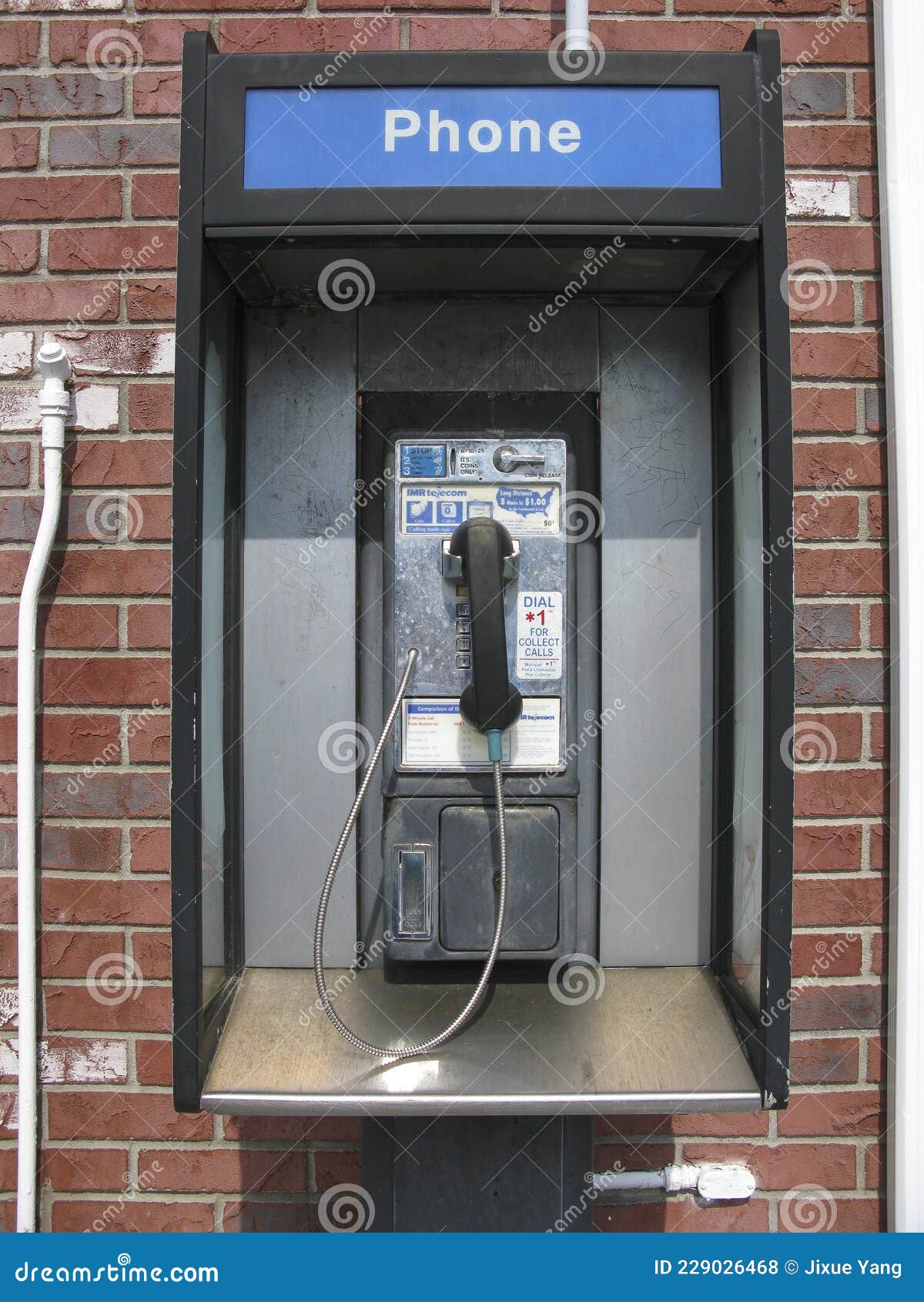 Push button pay phone box stock photo. Image of equipment - 229026468