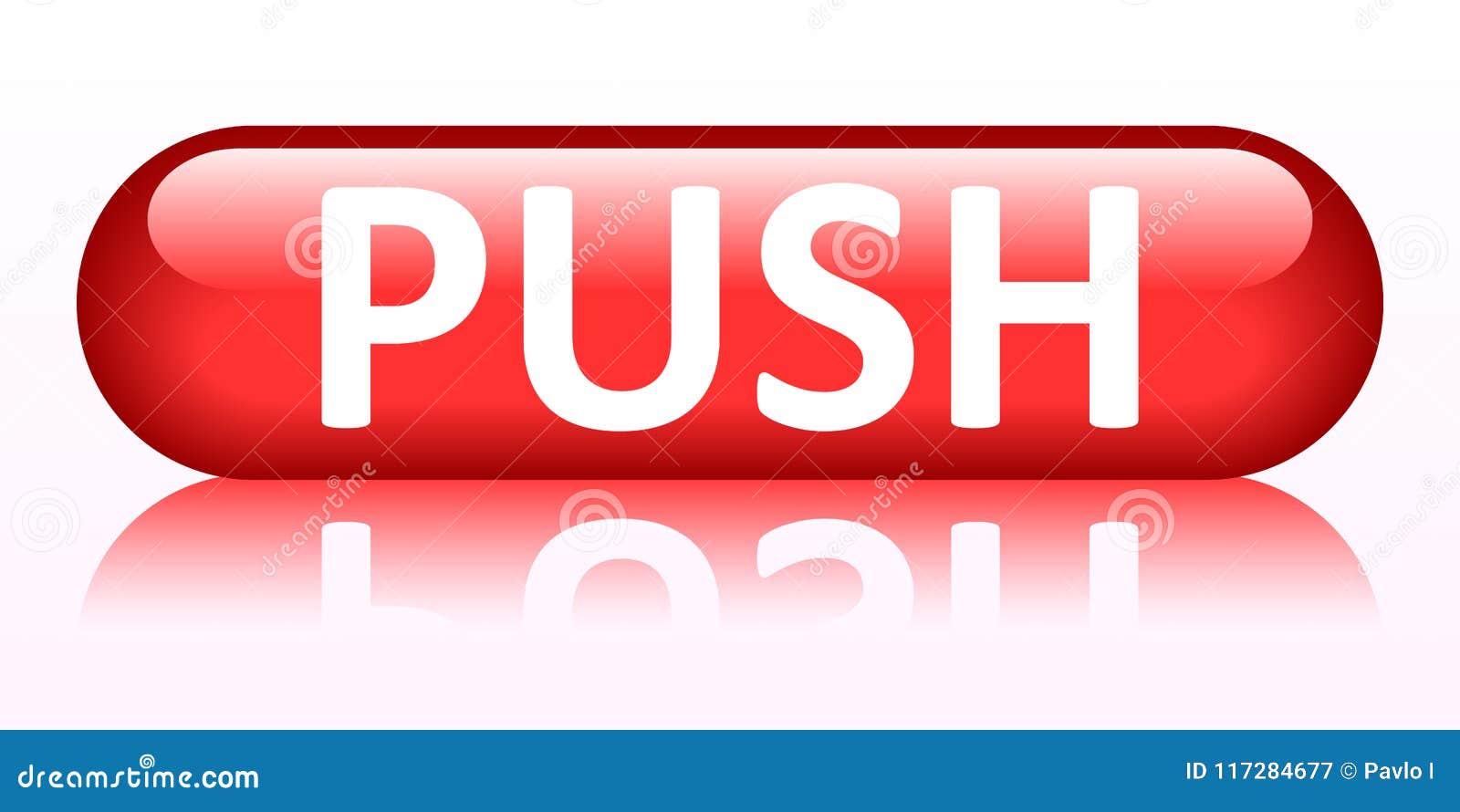 Push button sign - vector stock vector. Illustration of object - 117284677