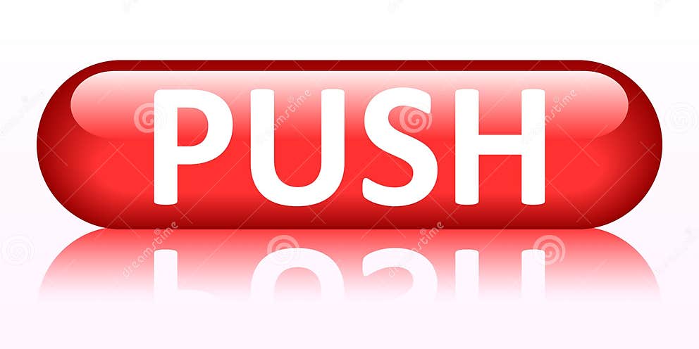 Push button sign - vector stock vector. Illustration of object - 117284677