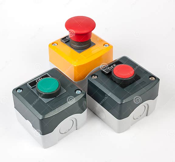 Push Button Station. Various Types. Stock Photo - Image of appliance ...