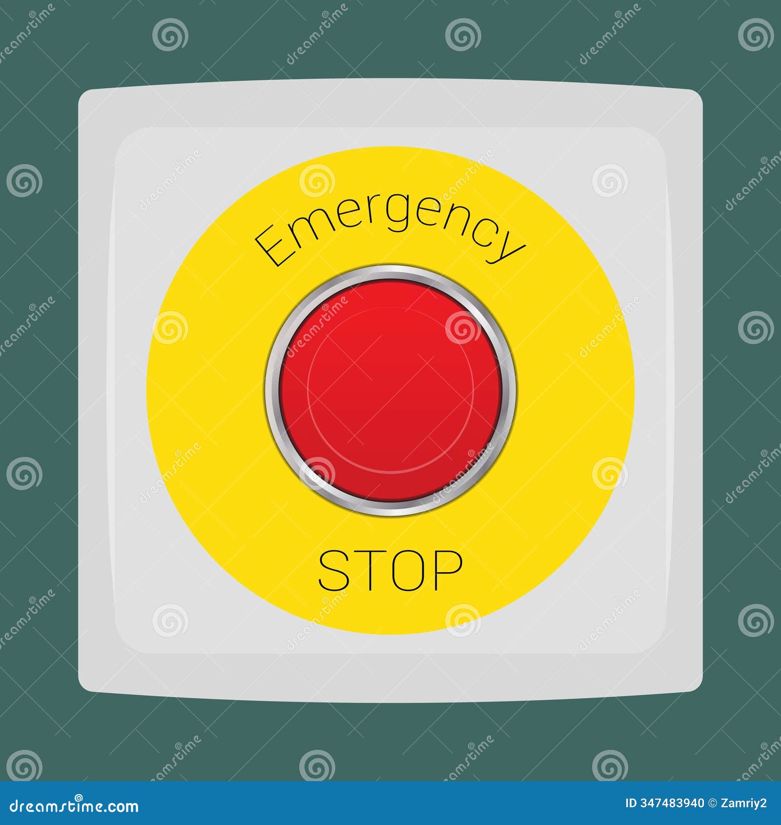 Push Button Switch Box with Emergency Stop Button Stock Vector ...