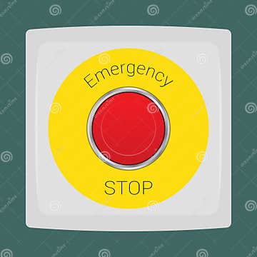 Push Button Switch Box with Emergency Stop Button Stock Vector ...