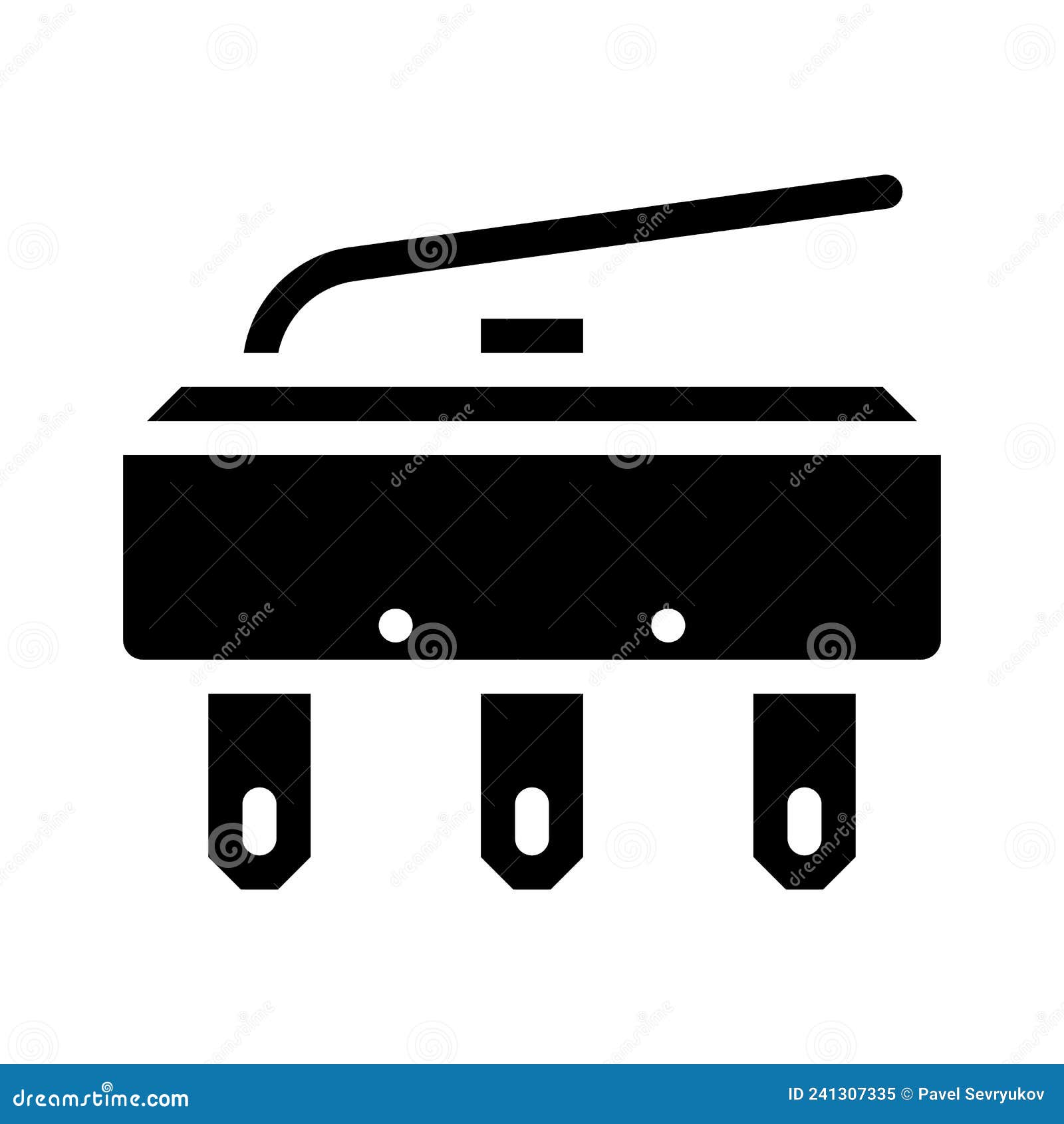 Push Button Switch Glyph Icon Vector Illustration Stock Vector ...