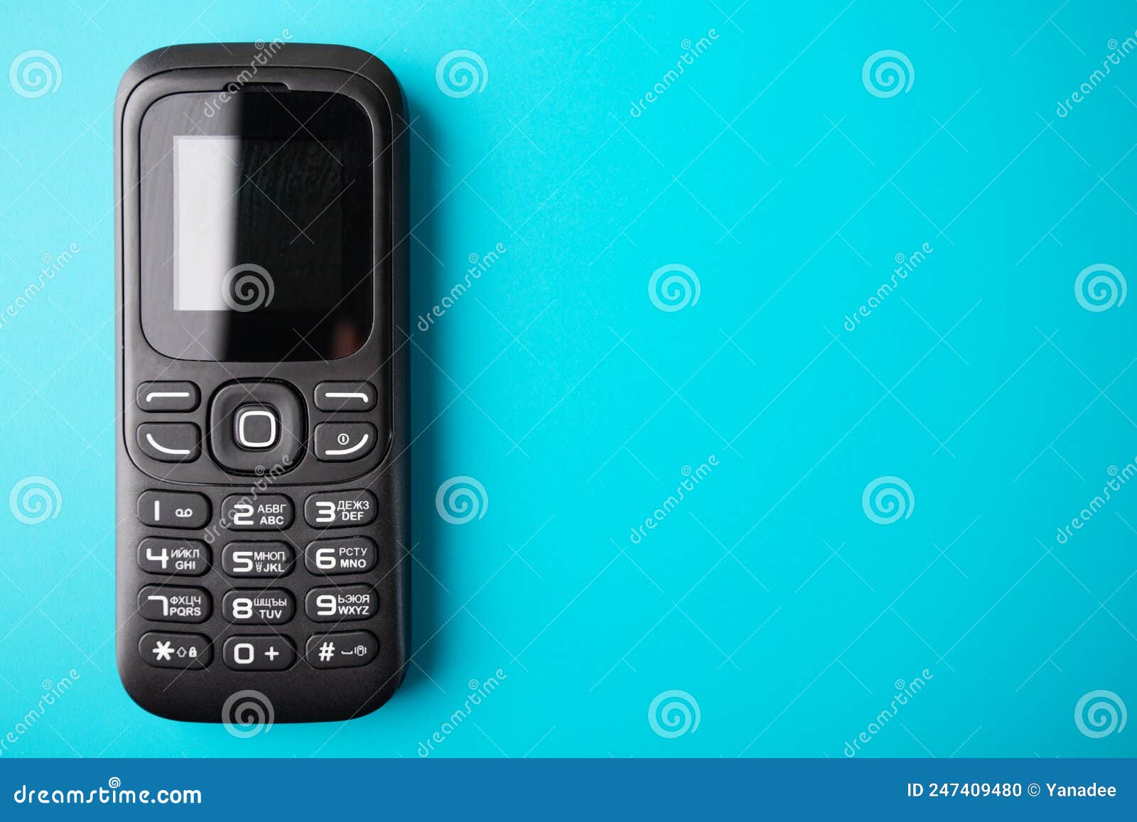 Push-button Telephone, Mobile Phone Old for Cellular Communication with ...