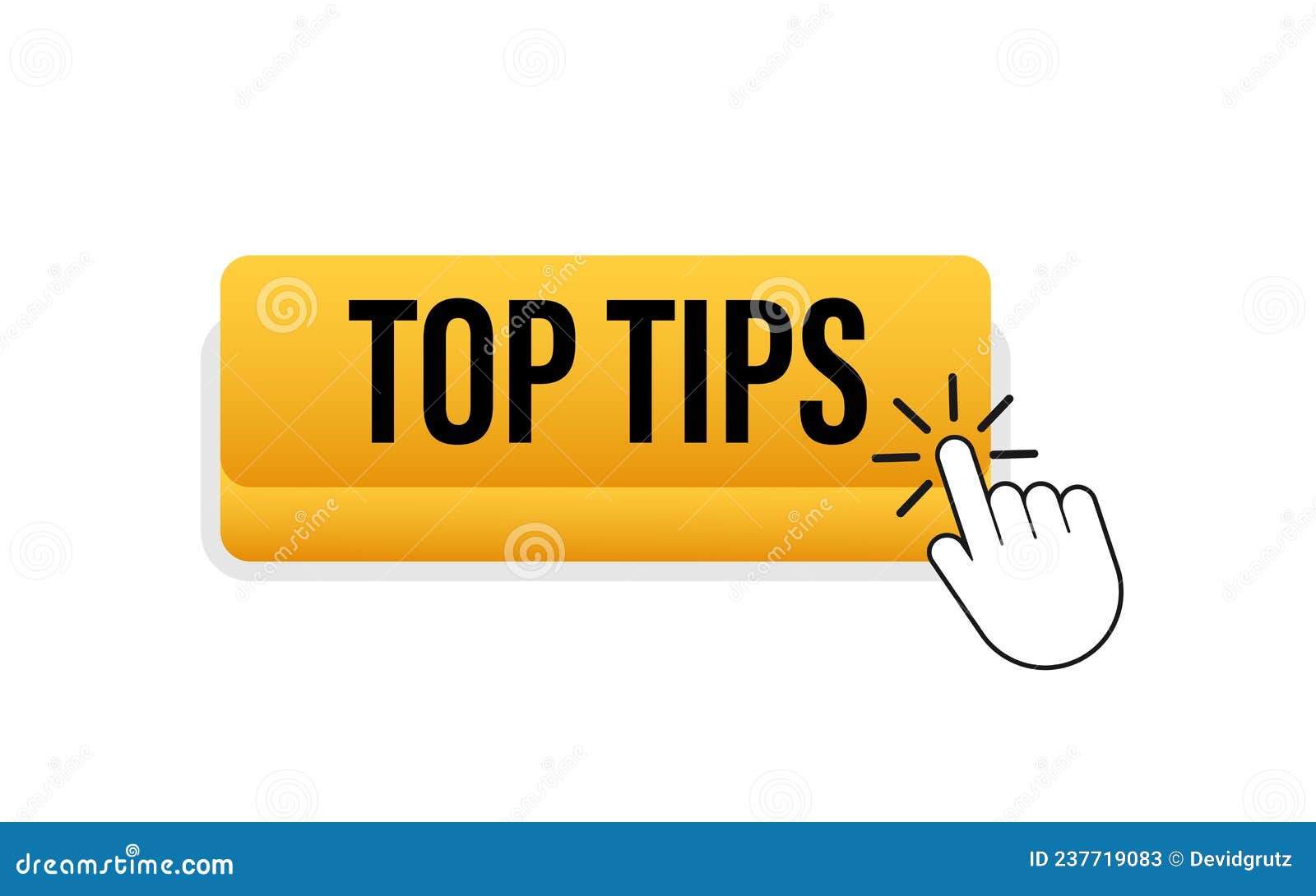 Push Button with Text Top Tips. Vector Illustration. Stock Vector ...