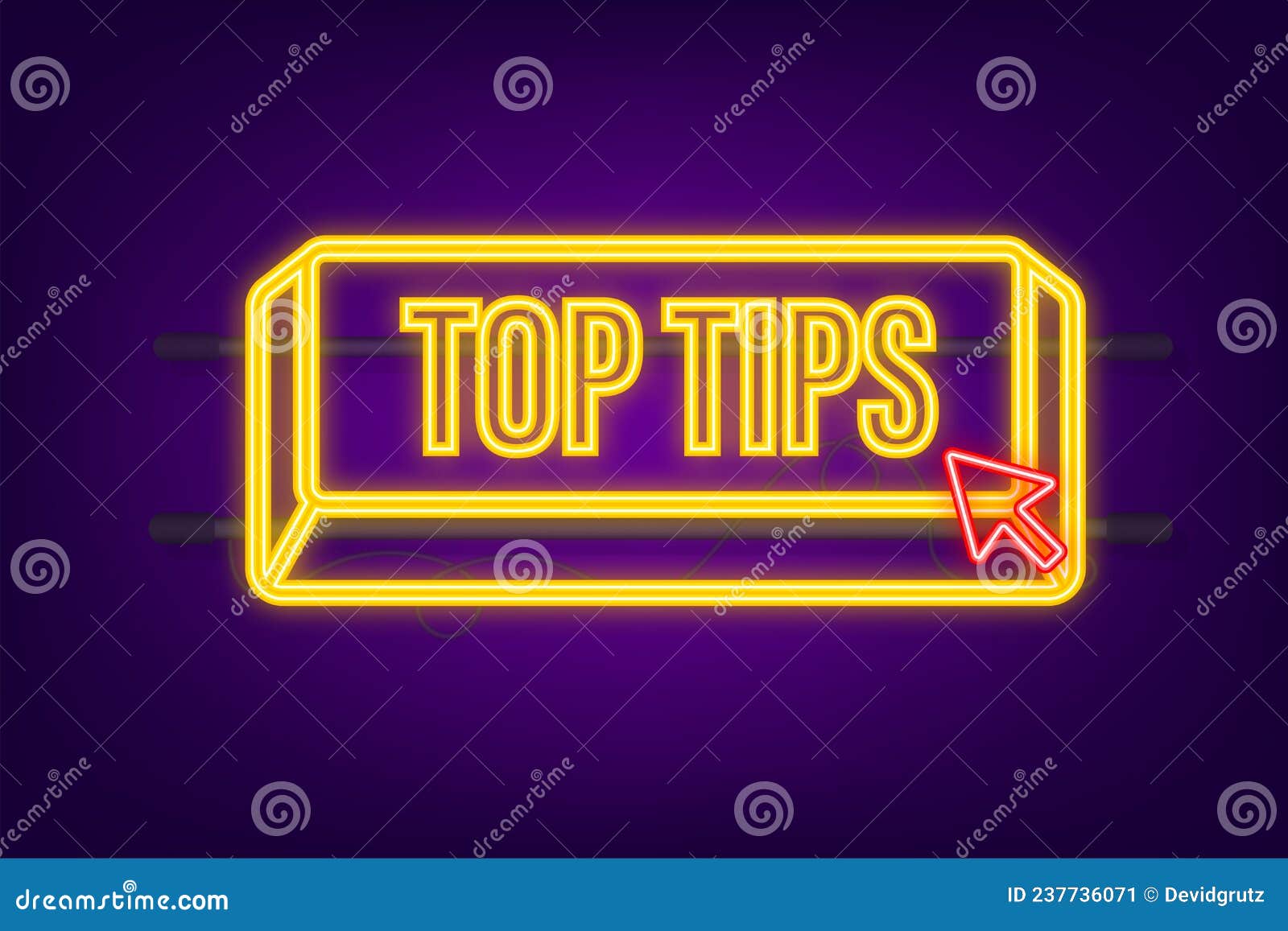 Push Button with Text Top Tips. Vector Illustration. Stock Vector ...