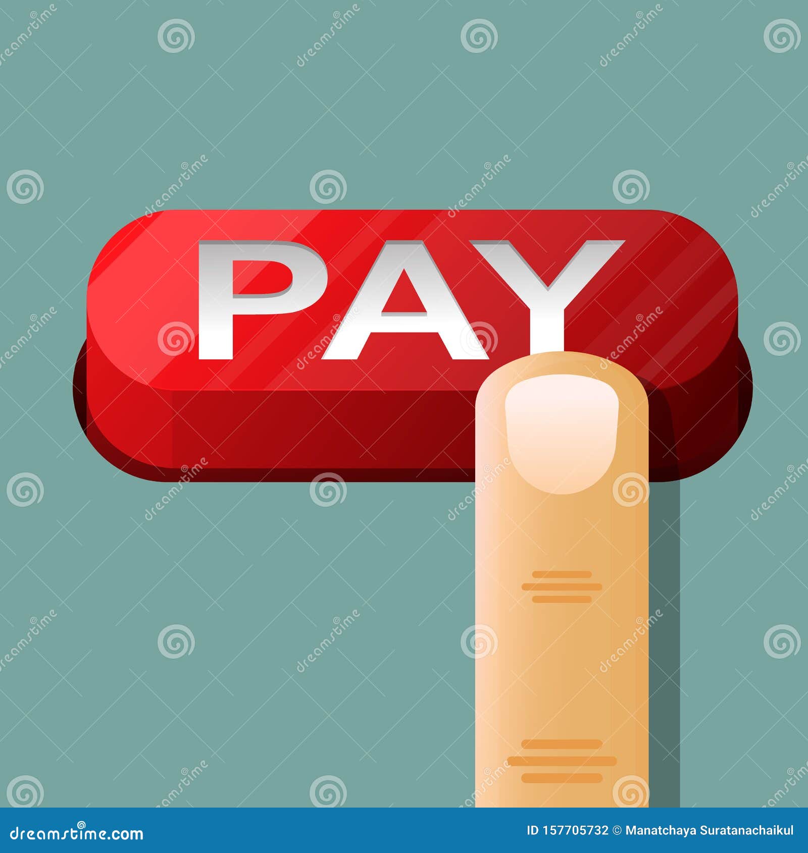 Push a button to pay. stock illustration. Illustration of sign - 157705732