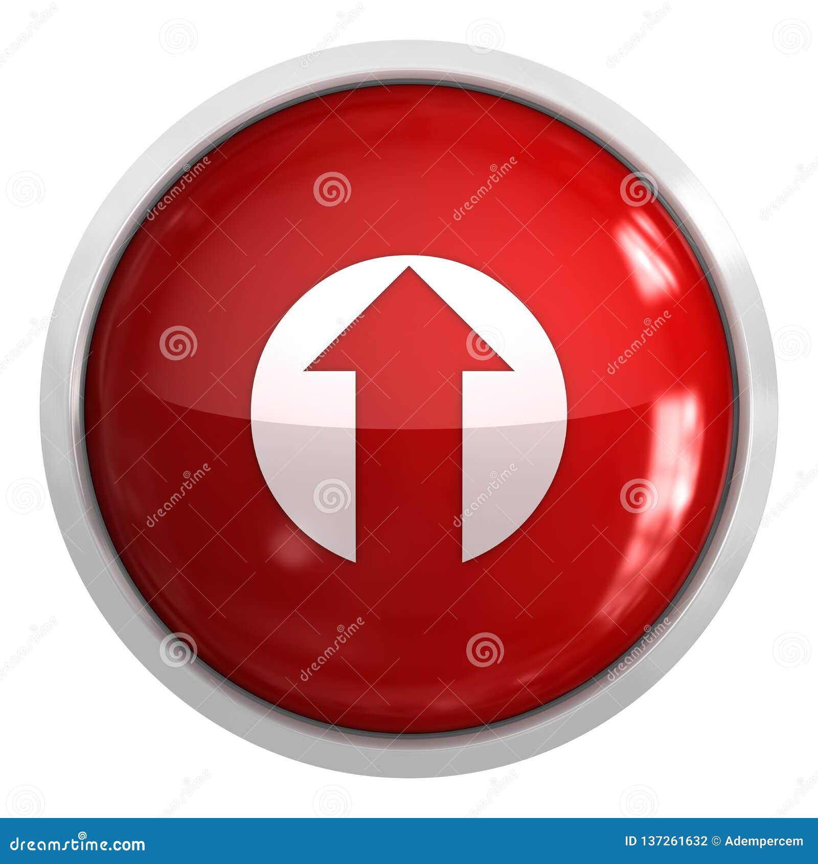 Push Button - Upload Concept Stock Illustration - Illustration of ...